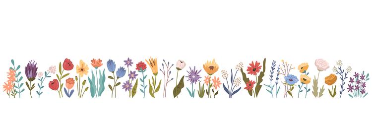 Modern floral posters with flowers abstract art Vector Image