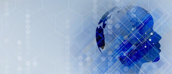 Artificial intelligence technology web background Vector Image