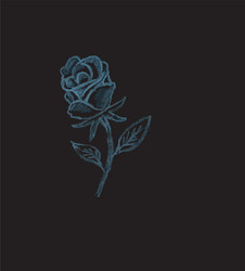 Hand drawing chalk flower rose Royalty Free Vector Image