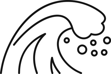 Building tsunami icon outline style Royalty Free Vector