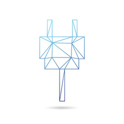 Plug abstract isolated Royalty Free Vector Image