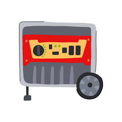 Coal electricity generator cartoon Royalty Free Vector Image