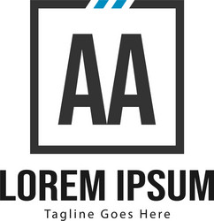 Aa letter logo design creative modern letters Vector Image