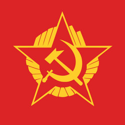In communist style red and yellow colors Vector Image