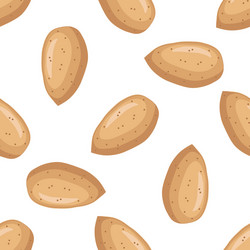 On theme big pattern identical types almond Vector Image