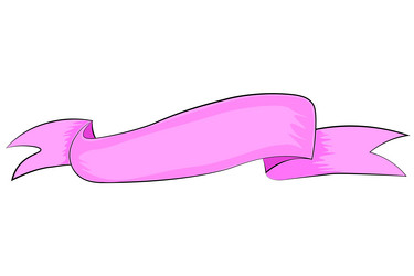 Pink ribbon banner Royalty Free Vector Image - VectorStock