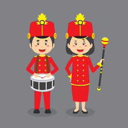 Avatar of a marching character Royalty Free Vector Image