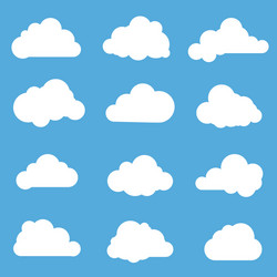 Clouds seamless pattern set Royalty Free Vector Image
