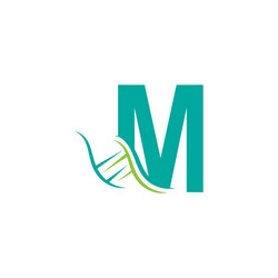 Dna icon logo with letter b template design Vector Image