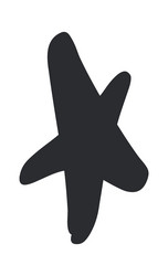 Cute star line art icon decorative element Vector Image