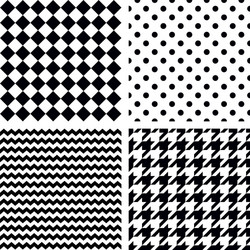 Pattern background set retro vintage design Vector Image