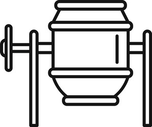 Cement mixer truck icon outline style Royalty Free Vector