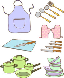 Baking tool icons set Royalty Free Vector Image
