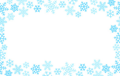 Snow frost frame border decorative background Vector Image