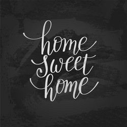 Home sweet handwritten calligraphy lettering Vector Image