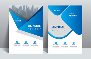 Modern annual report design template Royalty Free Vector