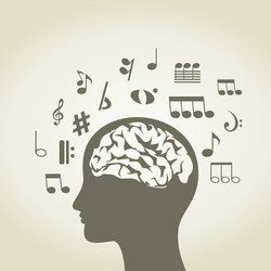 Musical head Royalty Free Vector Image - VectorStock