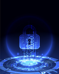 Protection concept of digital and technological Vector Image