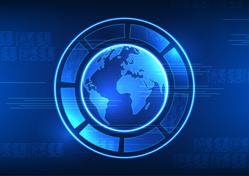 Screen technology the circle in center has Vector Image