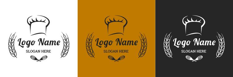 Food chef restaurant logo design template chef Vector Image