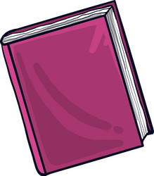 Pink school book on a white background Royalty Free Vector