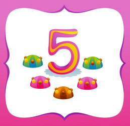 Collection sweet numbers for kids 8 Royalty Free Vector