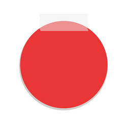 Round red sticky post note template taped office Vector Image