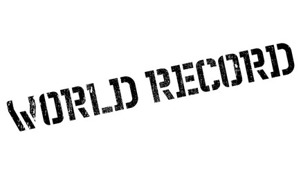 World record rubber stamp Royalty Free Vector Image