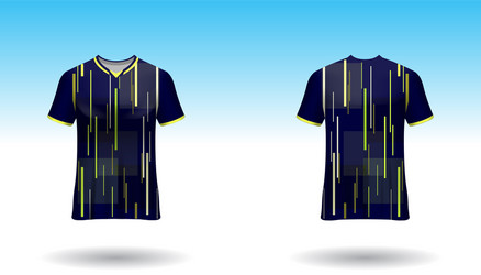 Club shirt design uniform front and back Vector Image