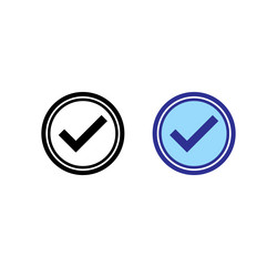 Wrong mark logo icon colorful and outline Vector Image