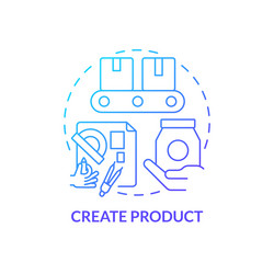 Create product concept icon Royalty Free Vector Image