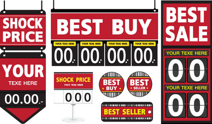 Department store signs set Royalty Free Vector Image