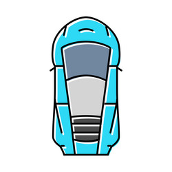 Rally car top view color icon Royalty Free Vector Image