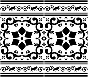 Lisbon geometric azulejo tile pattern Royalty Free Vector
