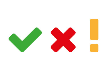 Green Check Red X Vector Images (over 1,800)