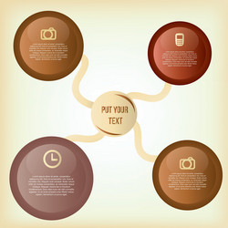 Abstract business infographics with text Vector Image