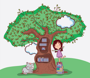 Library Cute Girl Vector Images (over 4,100)