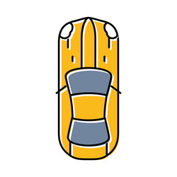 Drive car top view color icon Royalty Free Vector Image