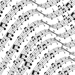 Music notes musical white background Royalty Free Vector