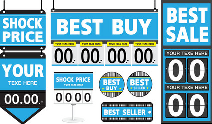 Department store signs set Royalty Free Vector Image