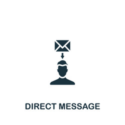 Direct marketing icon 3d from digital marketing Vector Image