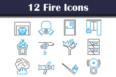 Fireguard icon set Royalty Free Vector Image - VectorStock