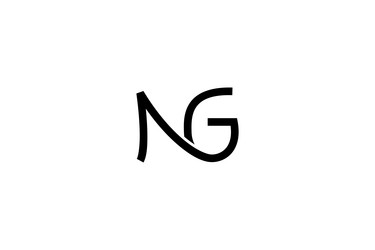 Initial letter ng logo design template Royalty Free Vector