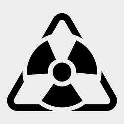 Radiation hazard symbol sign isolate on white Vector Image