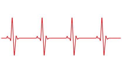 Heart rate line and wave as love or health concept