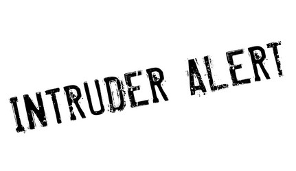 Intruder alert red rubber stamp on white Vector Image