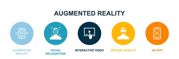 Augmented reality facial recognition interactive Vector Image Augmented reality facial recognition interactive Vector Image