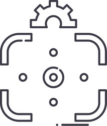 Future focus icon linear isolated Royalty Free Vector Image