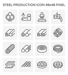 Steel production icon Royalty Free Vector Image