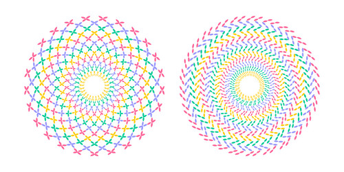 Multicolor circle patterns Royalty Free Vector Image